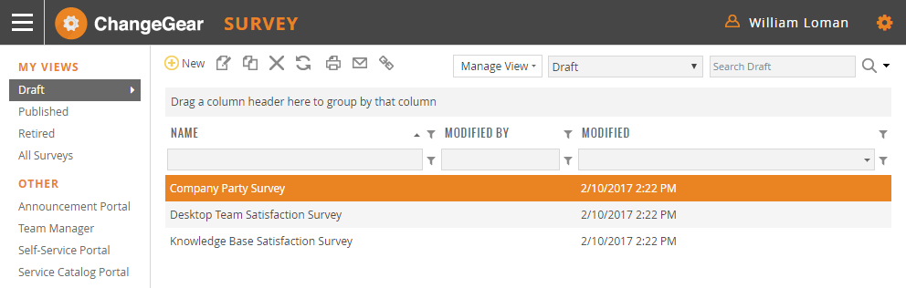 Processing Surveys
