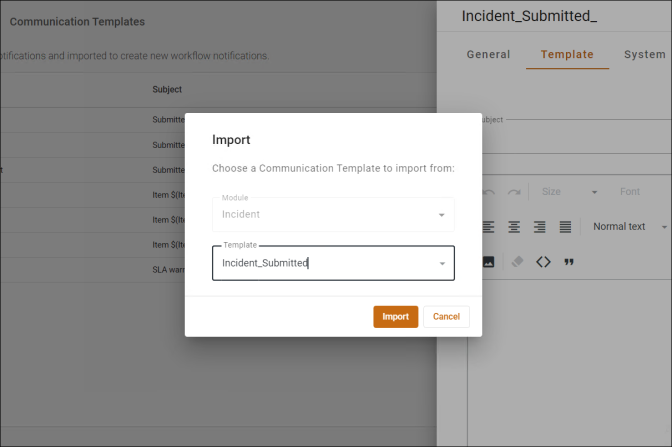 Communication Templates