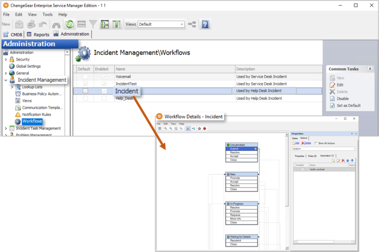 Configure ChangeGear Desktop Client for Outbound Communications