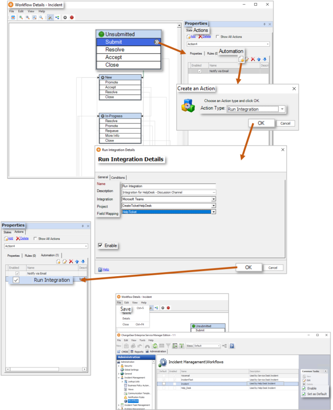 Configure ChangeGear Desktop Client for Outbound Communications