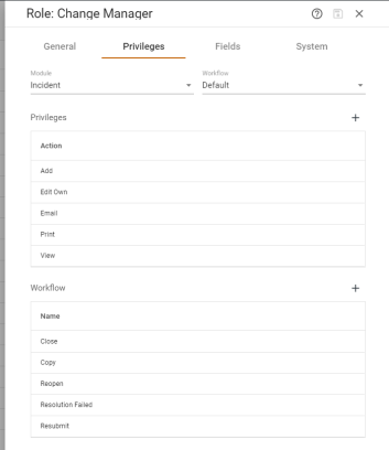 Defining Role Privileges using Web Admin